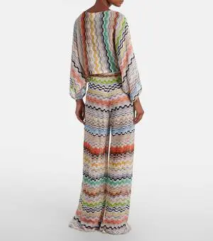 Missoni Zig Zag High-rise Wide-leg Pants