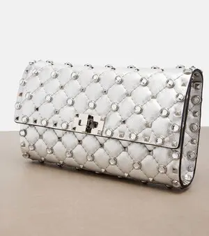 Valentino Garavani Rockstud Spike Metallic Leather Shoulder Bag