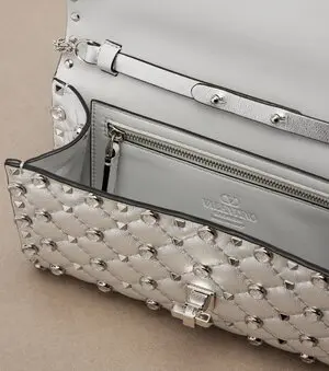Valentino Garavani Rockstud Spike Metallic Leather Shoulder Bag