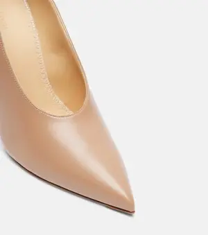 Magda Butrym Leather Pointed Toe Pumps - Beige