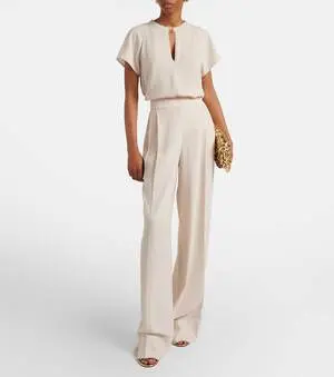 JOSEPH Cara Crepe Wide-leg Pants