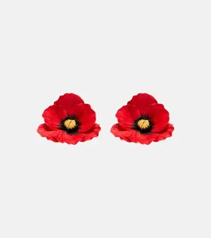JENNIFER BEHR Demetria Floral Earrings - Red