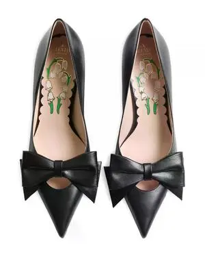 Valentino Garavani Bowow Kidskin Pumps - Black