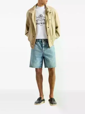 Balmain Cotton Vintage Bomber Jacket - Neutrals