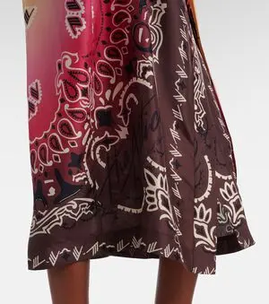 Attico Printed Silk Beach Cover-up