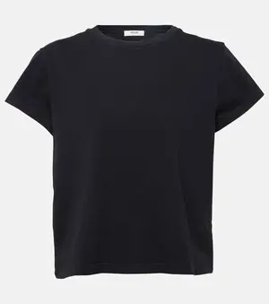 AGOLDE Adine Cropped Cotton T-shirt - Black