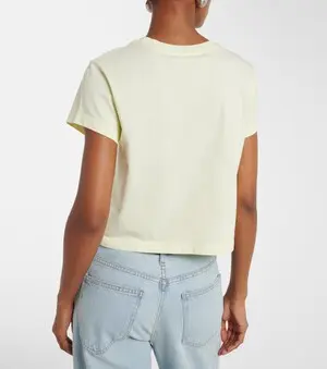 AGOLDE Adine Cropped Cotton Jersey T-shirt - Yellow