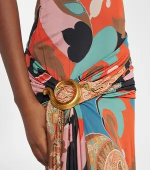 Etro Paisley Draped Gown