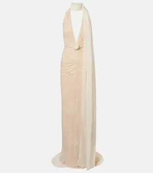 DE LA VALI Bridal Amora Lace Tulle Gown - Beige