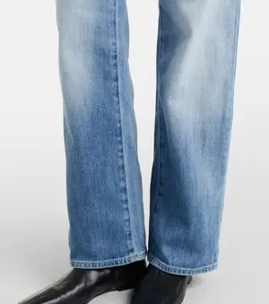 7 For All Mankind Stovepipe Straight Leg Jeans - Blue