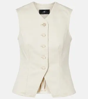 7 For All Mankind Button Detailed Vests For Women