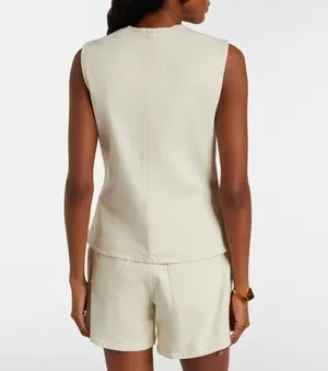 7 For All Mankind Lady Denim Vest - Beige