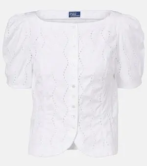 POLO RALPH LAUREN Broderie Anglaise Cotton Top