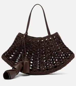 Magda Butrym Maya Small Crochet Top-handle Bag - Brown