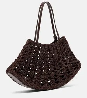 Magda Butrym Maya Small Crochet Top-handle Bag - Brown