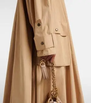 Chloé Scarf-detail Cotton Coat - Beige