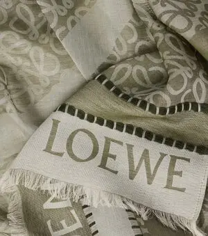 Loewe Anagram Cotton Jacquard Scarf