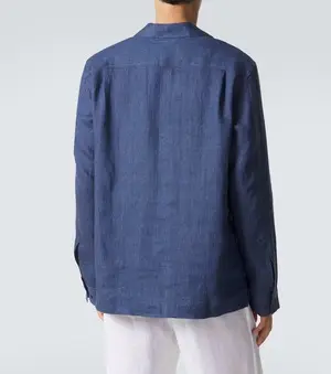 Orlebar Brown Vincent Linen Shirt - Blue