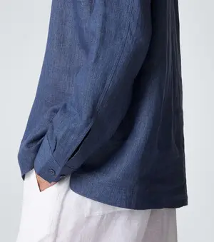 Orlebar Brown Vincent Linen Shirt - Blue