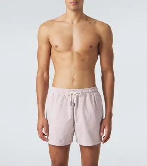 Orlebar Brown Boxer Striped Swim Trunks - Red