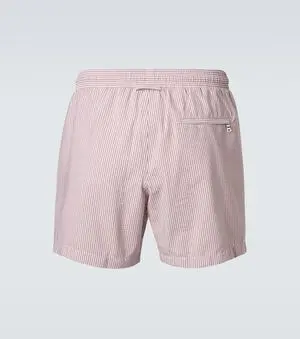 Orlebar Brown Boxer Striped Swim Trunks - Red