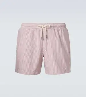 Orlebar Brown Striped Swim Trunks - Red