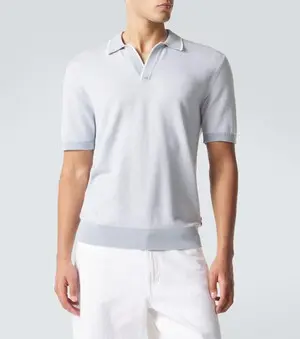 Orlebar Brown Horton Cotton And Wool Piqué Polo Shirt - Blue
