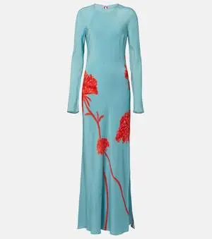 SIR. Amelie Floral Silk Crêpe De Chine Maxi Dress