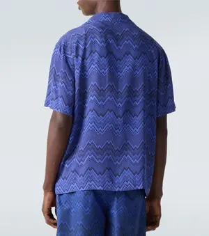 Missoni Zigzag Bowling Shirt - Blue