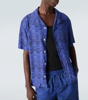 Missoni Zigzag Bowling Shirt - Blue