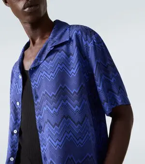 Missoni Zigzag Bowling Shirt - Blue