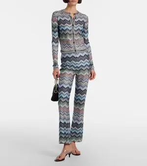 Missoni Zigzag Straight-leg Pants - Blue