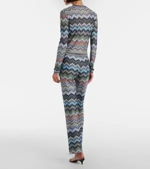 Missoni Zigzag Straight-leg Pants - Blue