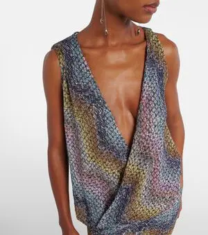 Missoni Sequined Knitted Lamé Top