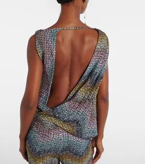 Missoni Sequined Knitted Lamé Top