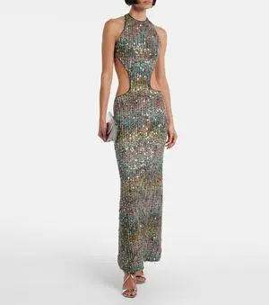 Missoni Open-back Sequined Lamé Gown - Multicoloured