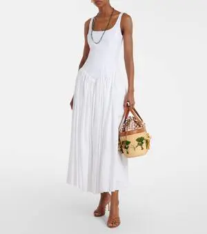 AQUAZZURA Birdsong Appliqué Raffia Tote Bag