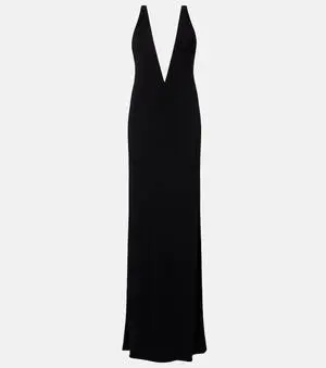 TOM FORD Impossible Crêpe Jersey Gown - Black