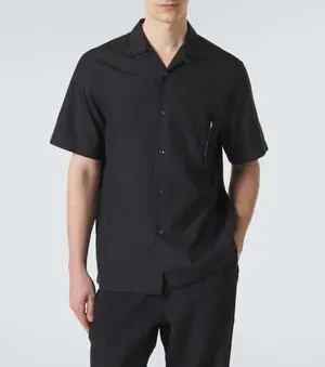UMIT BENAN Havana Silk Bowling Shirt - Black