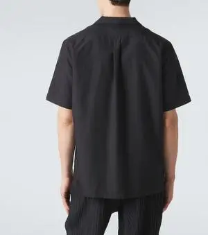 UMIT BENAN Havana Silk Bowling Shirt - Black