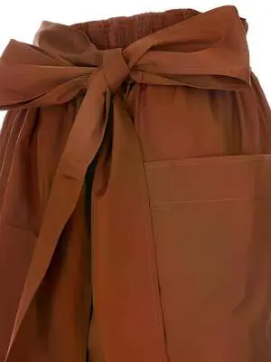 Chloé Bow-detail Pencil Skirt - Brown