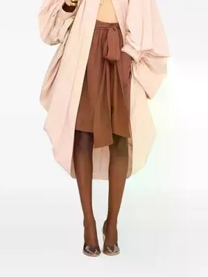 Chloé Bow-detail Pencil Skirt - Brown