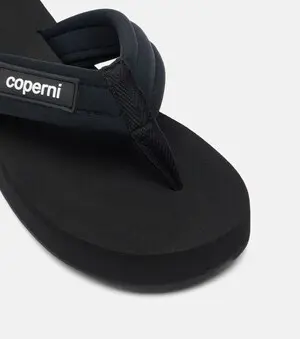 Coperni Logo Platform Thong Sandals - Black