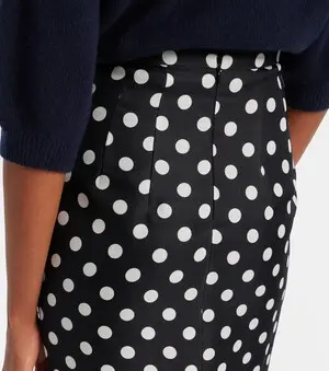 Khaite Winton Polka-dot Silk Maxi Skirt