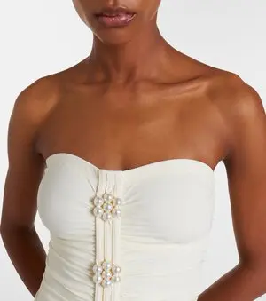 KARLA COLLETTO Maya Embellished One-piece Swimsuit - White