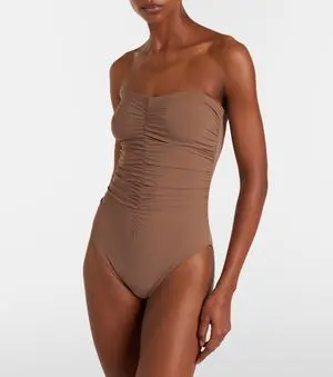 KARLA COLLETTO Basics Ruched Swimsuit - Brown