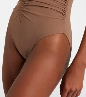 KARLA COLLETTO Smart Ruched Swimsuit - Brown