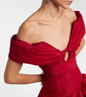 Magda Butrym Off-shoulder Cotton-blend Taffeta Minidress