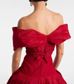 Magda Butrym Off-shoulder Cotton-blend Taffeta Minidress