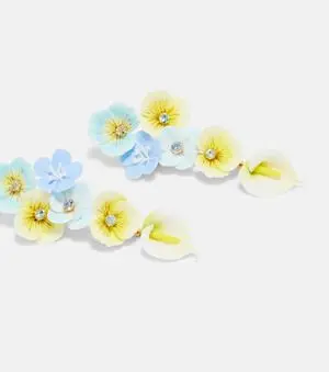 JENNIFER BEHR Anarosa Embellished Floral Drop Earrings - Multicoloured